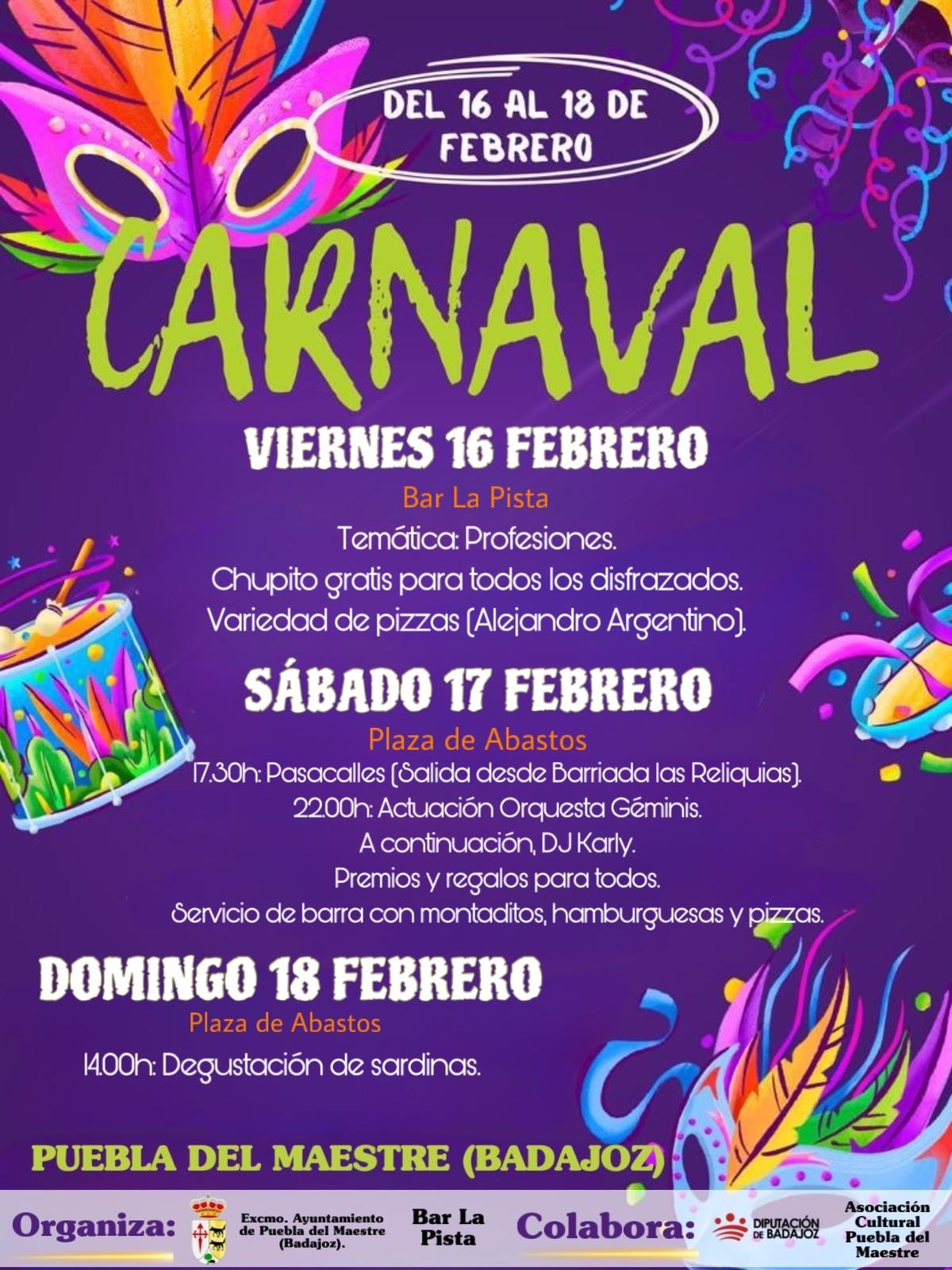 PROGRAMACIÓN CARNAVAL 2024
