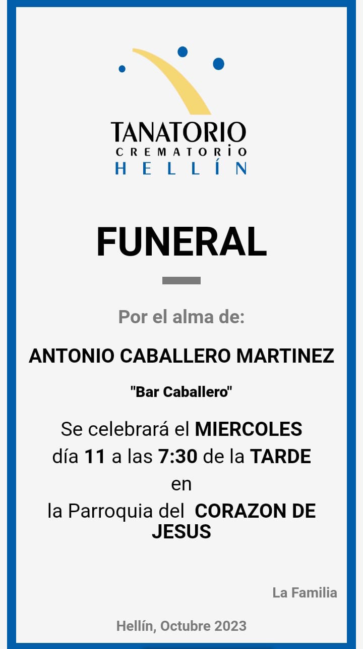 MISA DE DIFUNTO DE ANTONIO CABALLERO MARTINEZ
