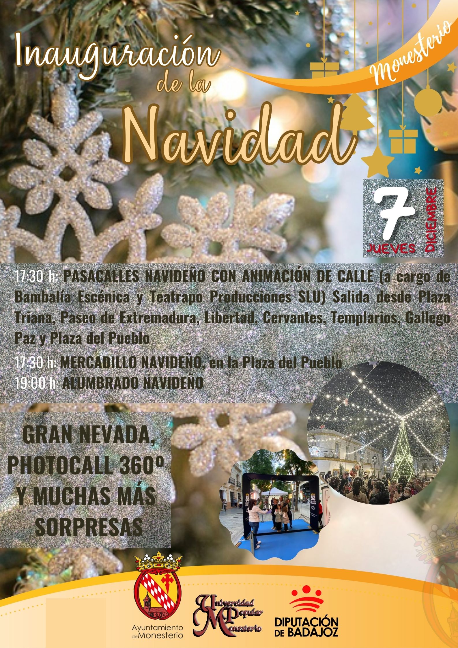 Cambio ubicación y recorrido de la inauguración de la Navidad