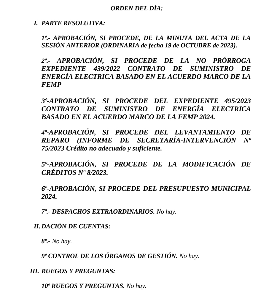 PLENO EXTRAORDINARIO