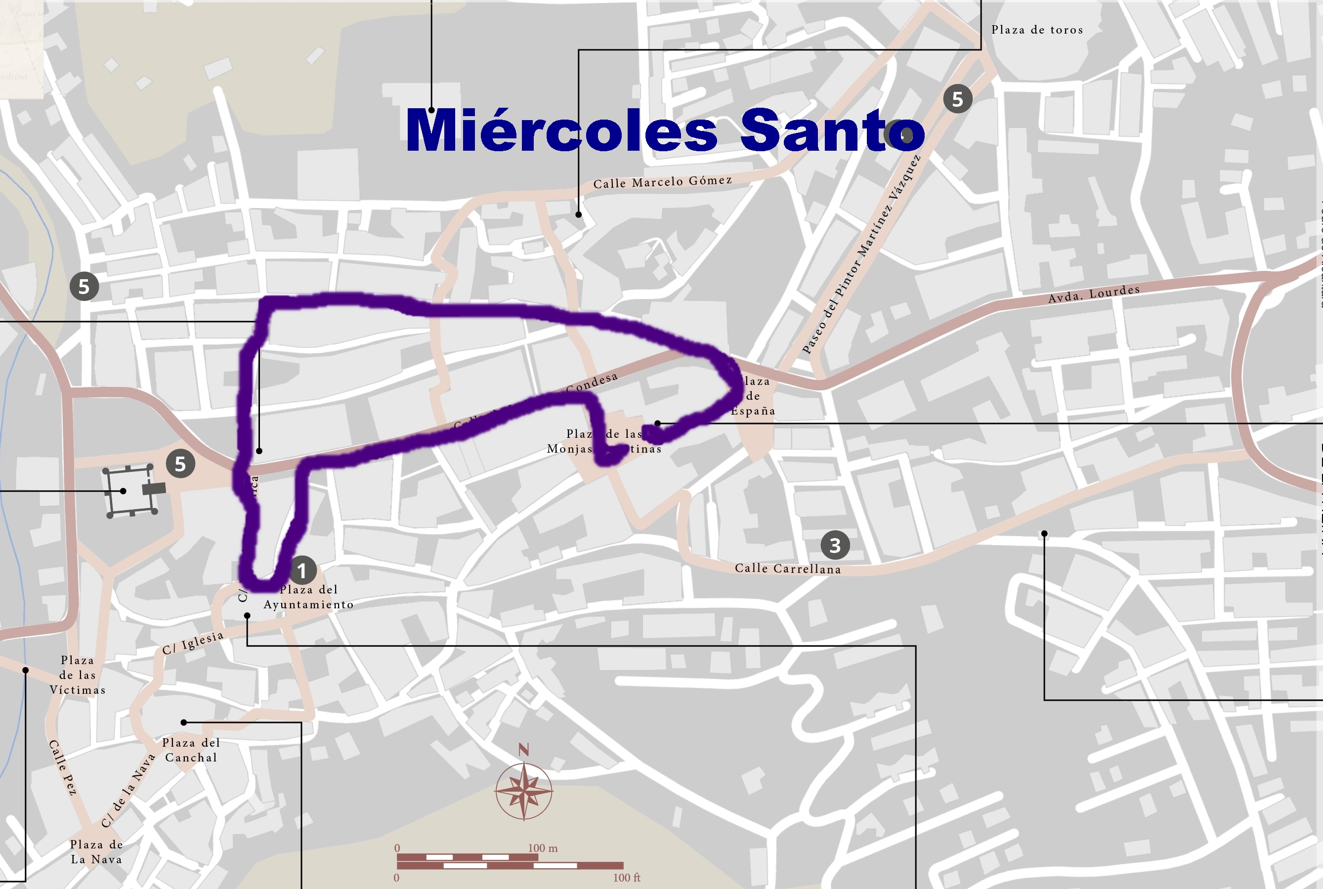HORARIO E ITINERARIO DE LA PROCESIÓN DEL CRISTO DE MEDINACELI ...