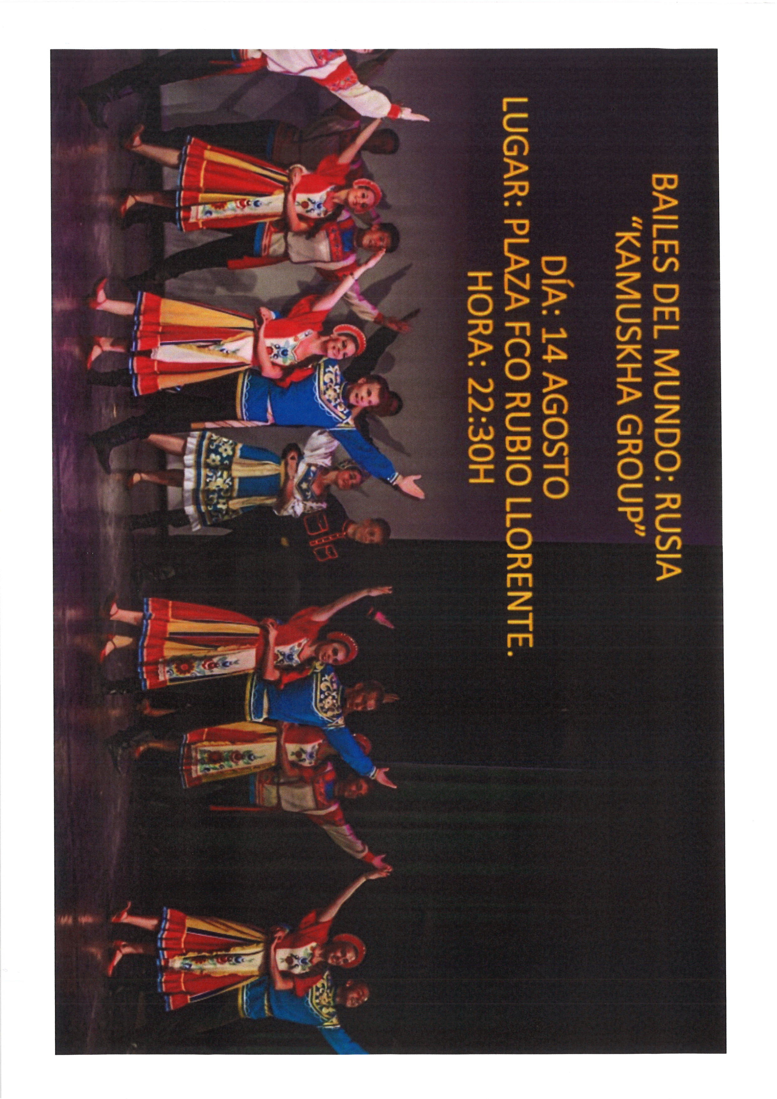 HOY, DANZA RUSA EN LA PLAZA FCO. RUBIO LLORENTE