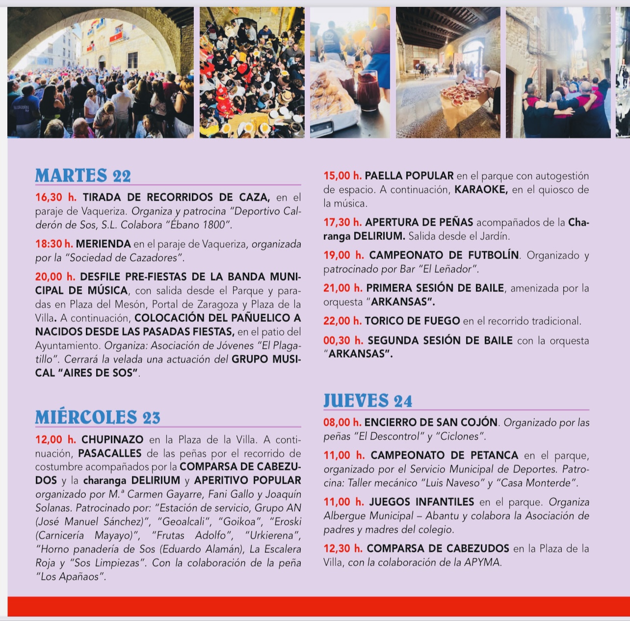 PROGRAMA DE FIESTAS 2023