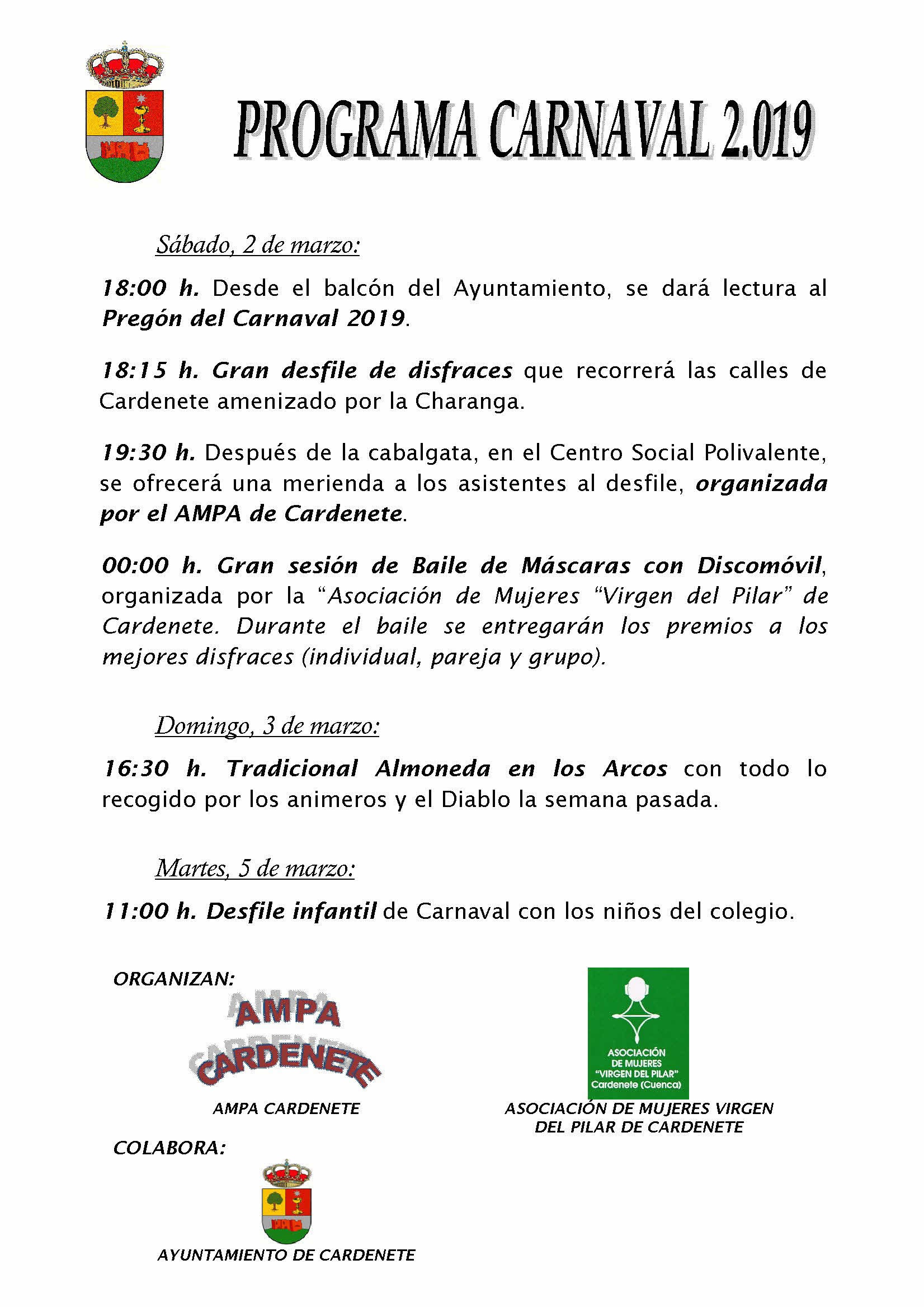 PROGRAMA CARNAVAL 2019