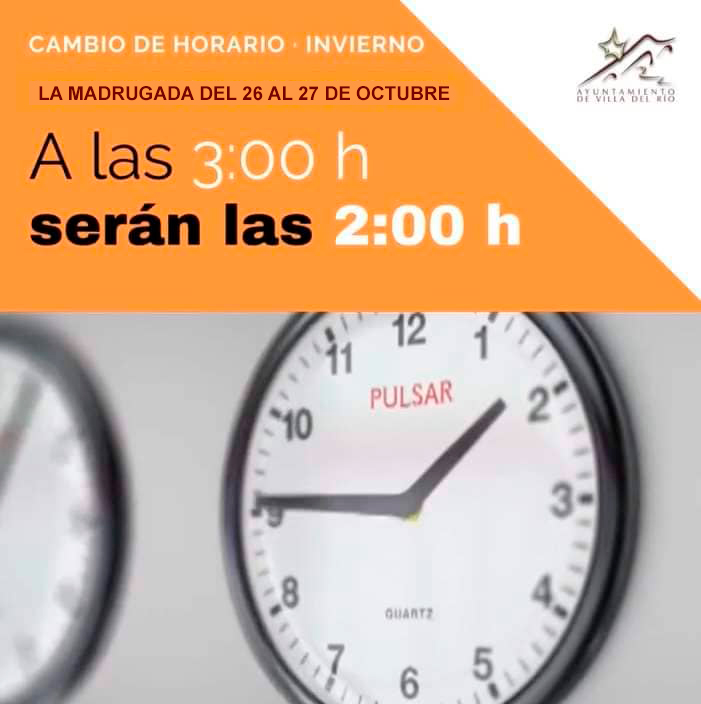 CAMBIO HORARIO DE INVIERNO