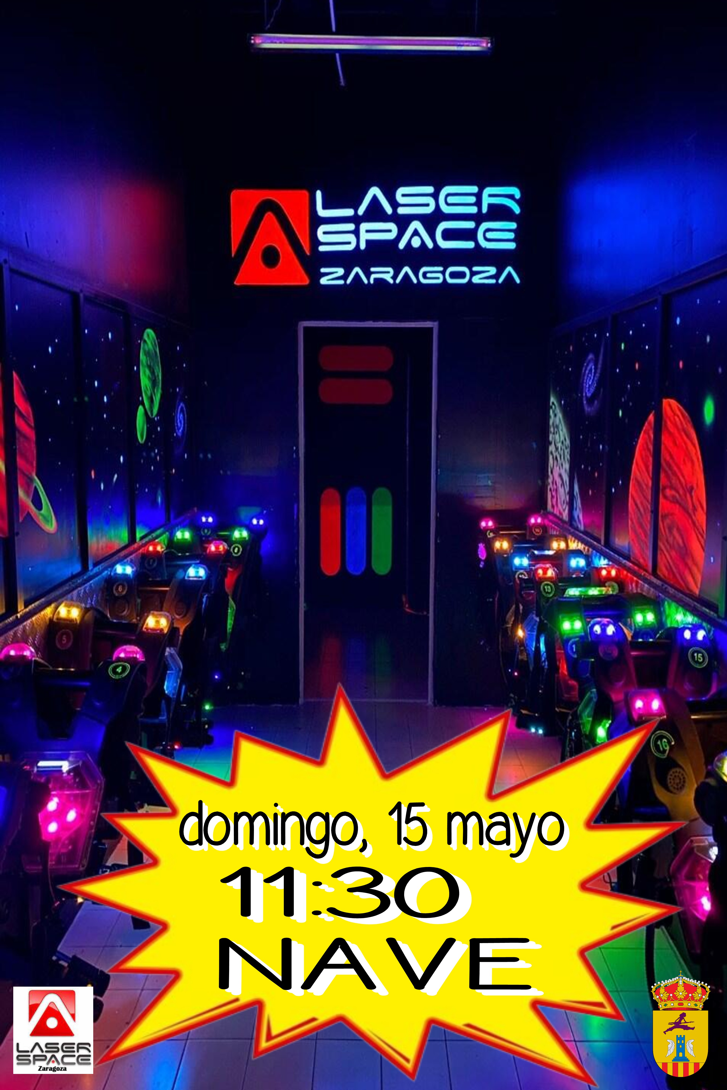 LASER SPACE, domingo 15 mayo