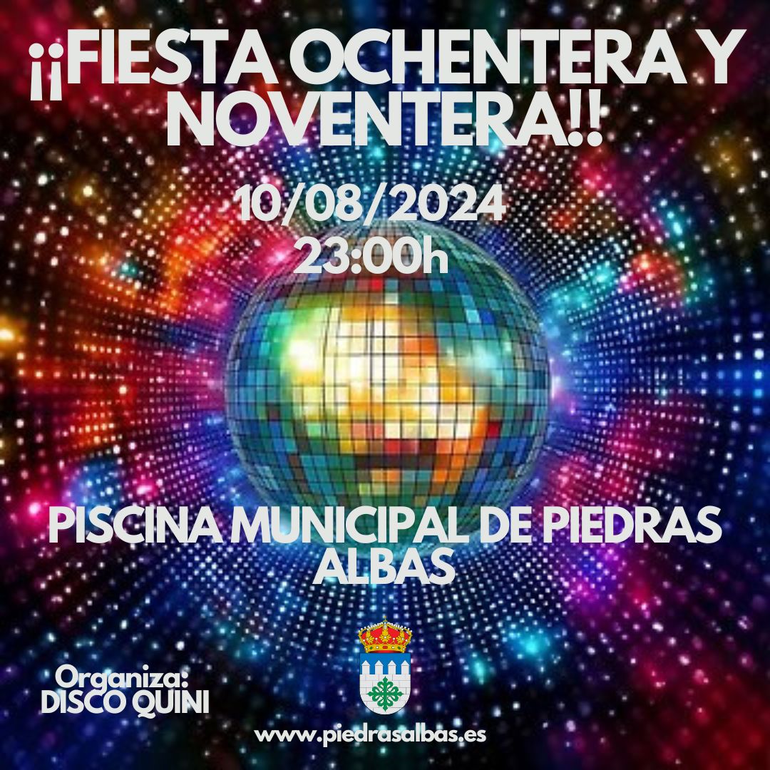 ¡FIESTA OCHENTERA Y NOVENTERA! - 10/08/2024