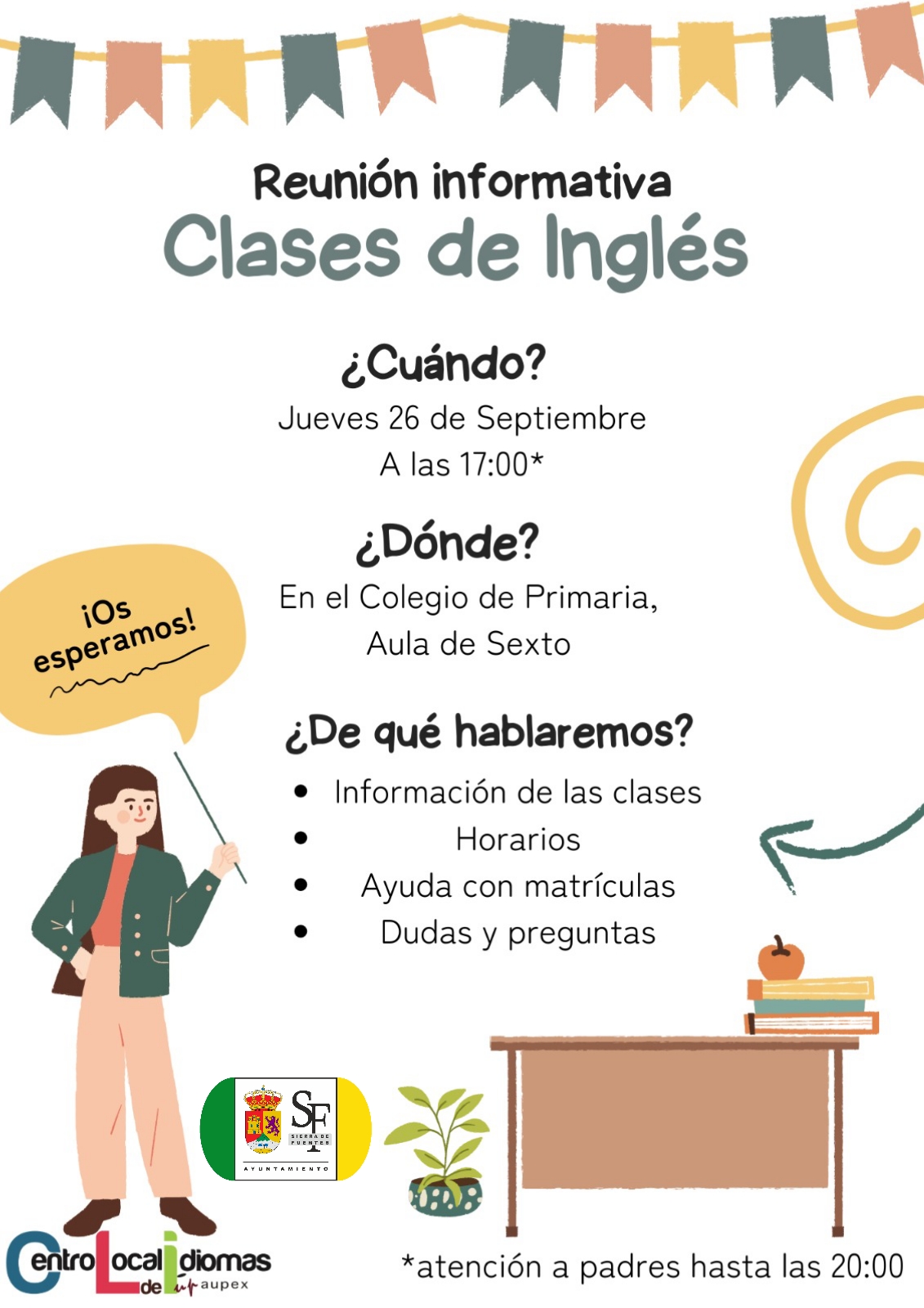 REUNIÓN INFORMATIVA CENTRO LOCAL DE IDIOMAS