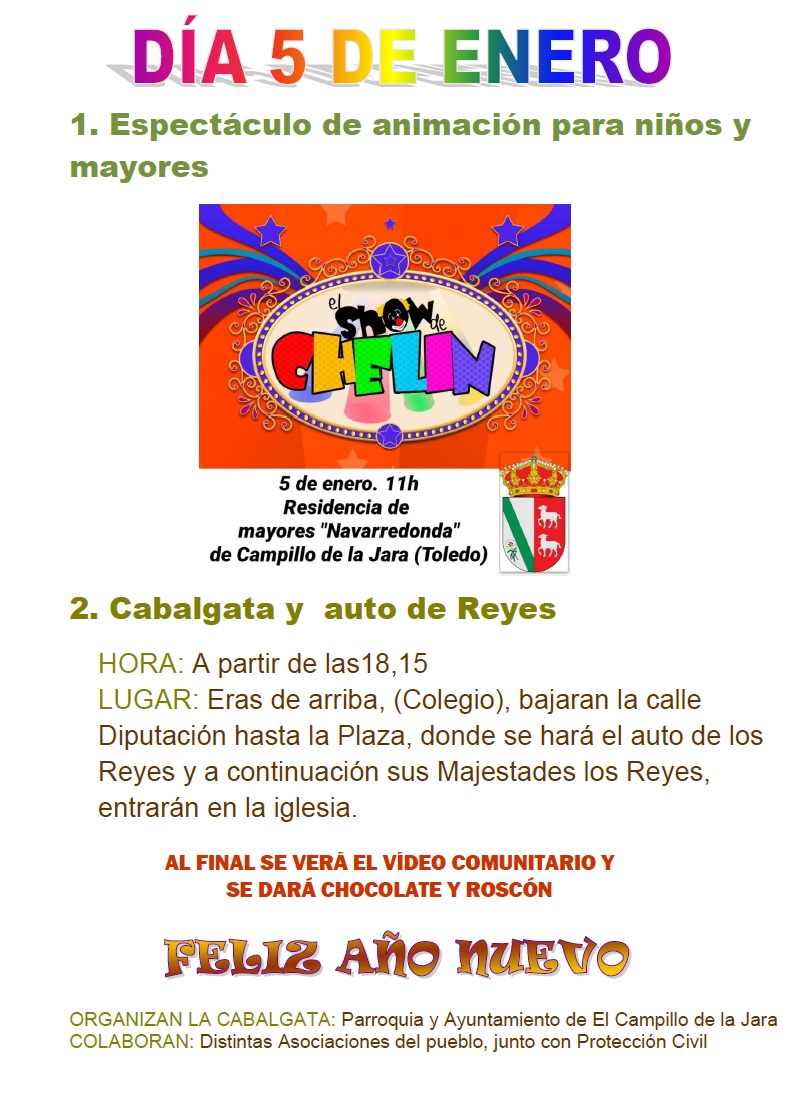 ACTIVIDADES DÍA 5 DE ENERO