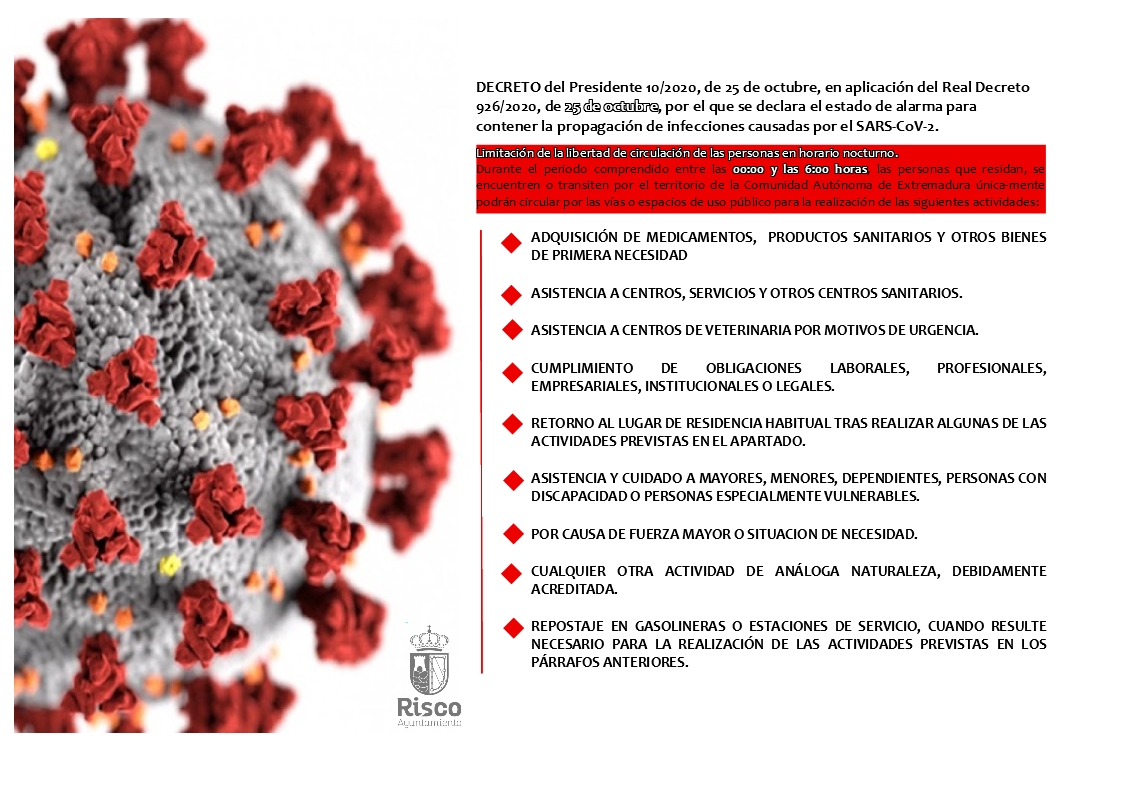 DECRETO del Presidente 10/2020, de 25 de octubre
