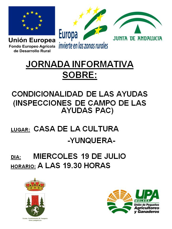 JORNADA INFORMATIVA: Ayudas Política Agraria Común de la Unión Europea