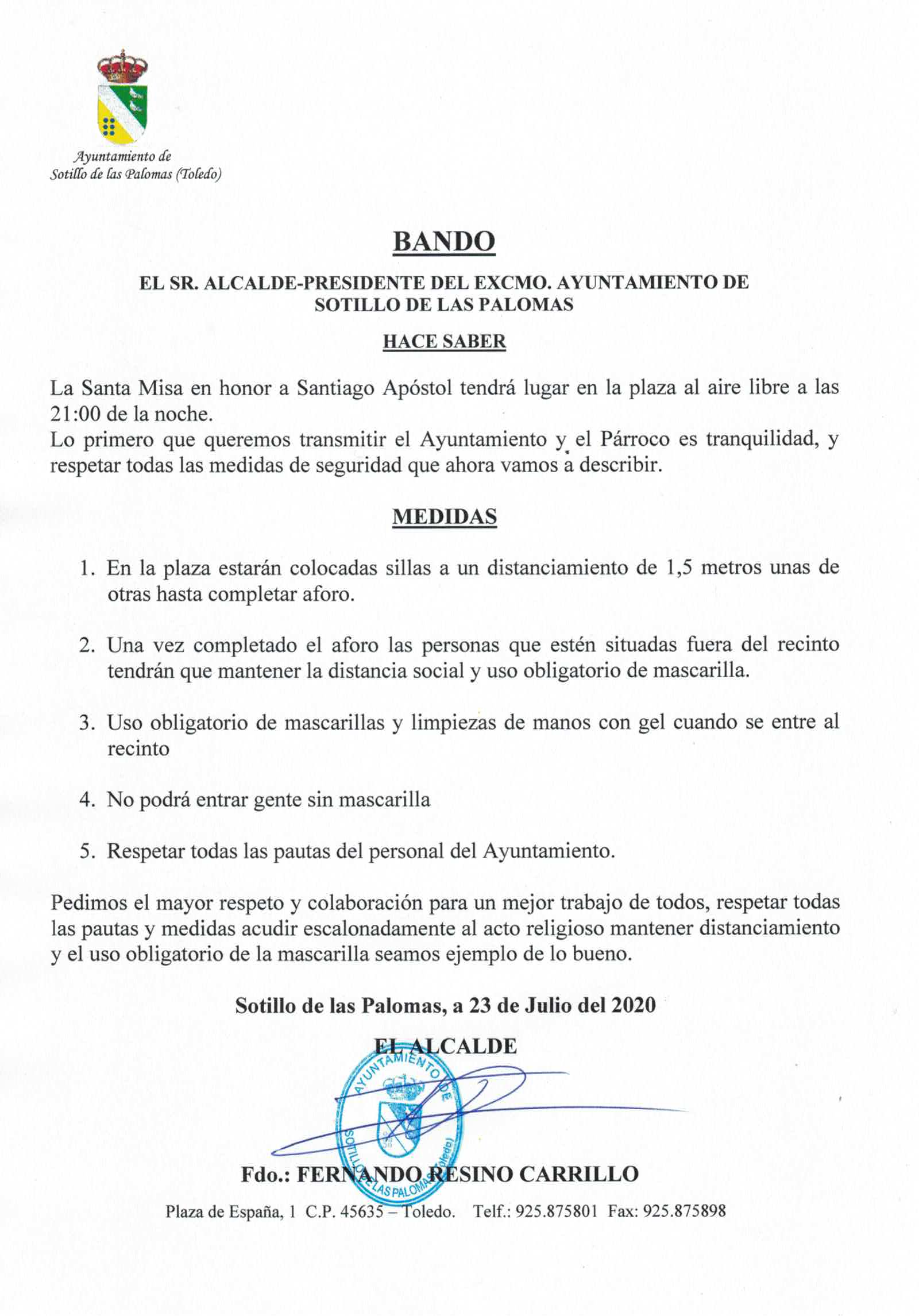 MISA SANTIAGO 2020