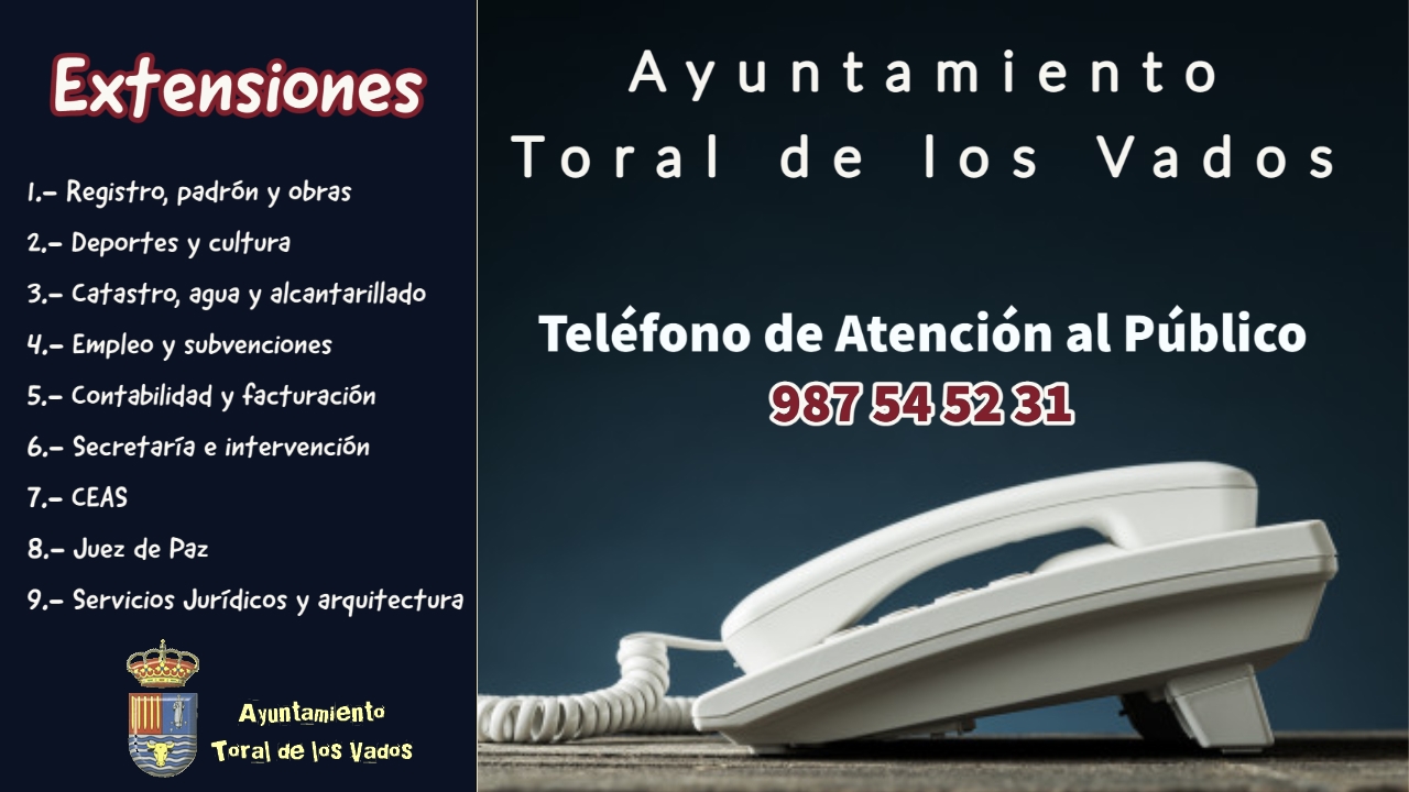 EL AYUNTAMIENTO PONE EN MARCHA UN SISTEMA DE EXTENSIONES TELEFÓNICAS