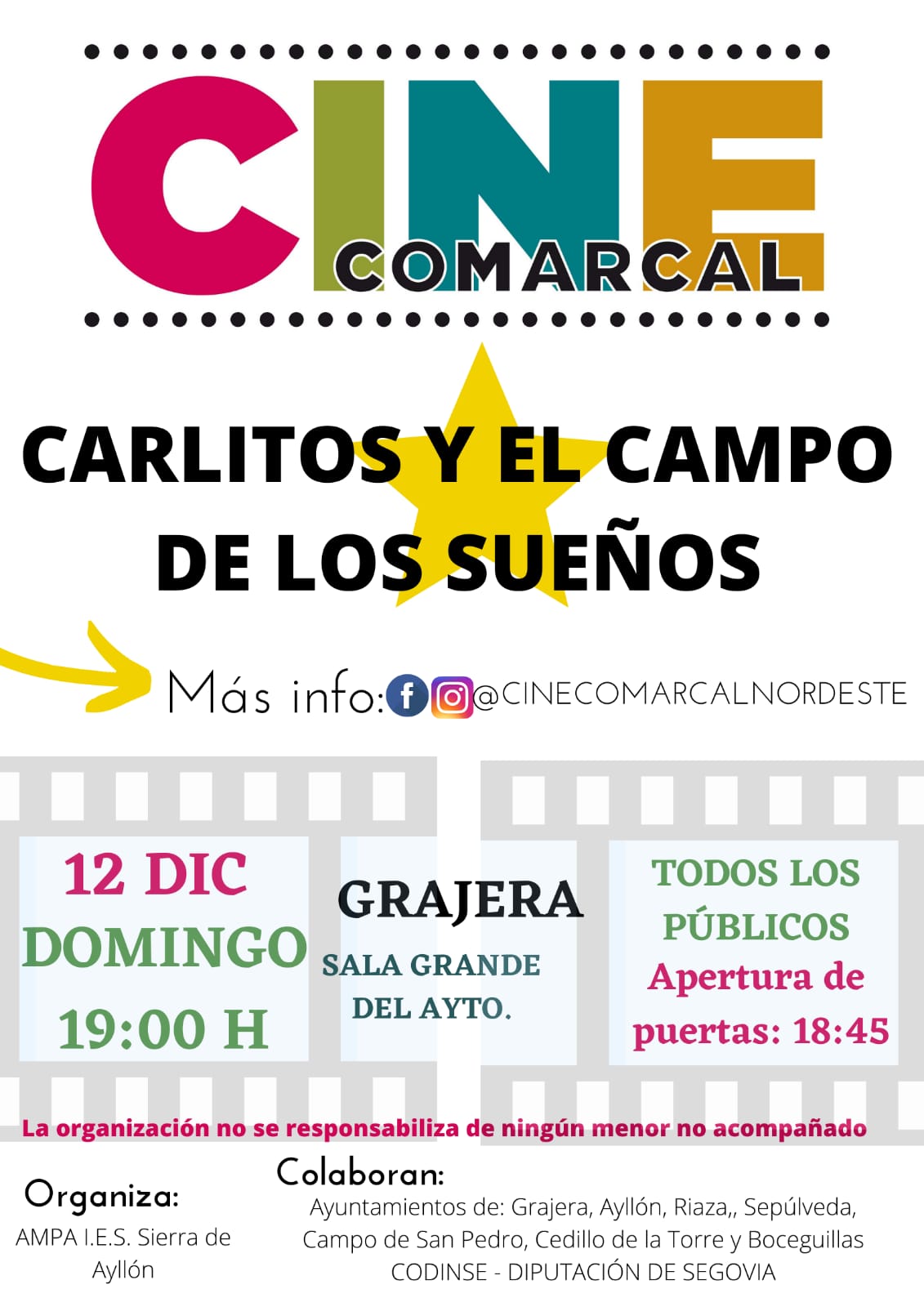 Cine Comarcal: Carlitos y el campo de los sueños.