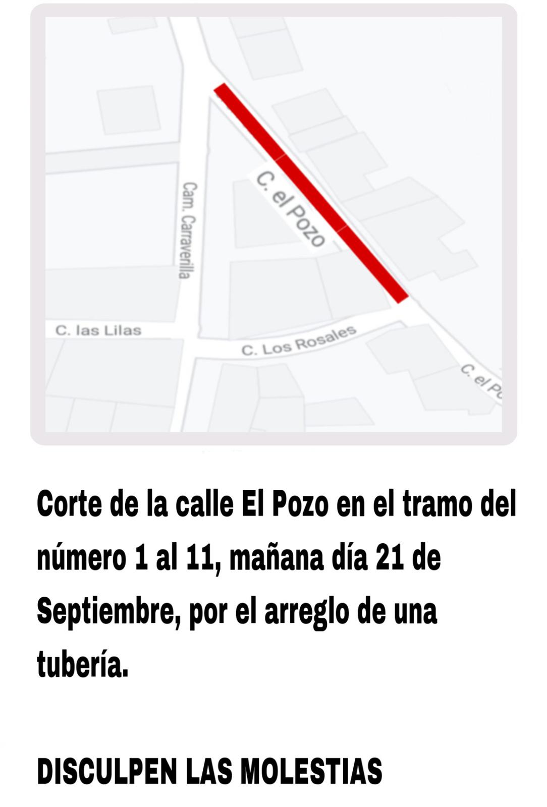 CORTE DE CALLE (LAS TORRES)