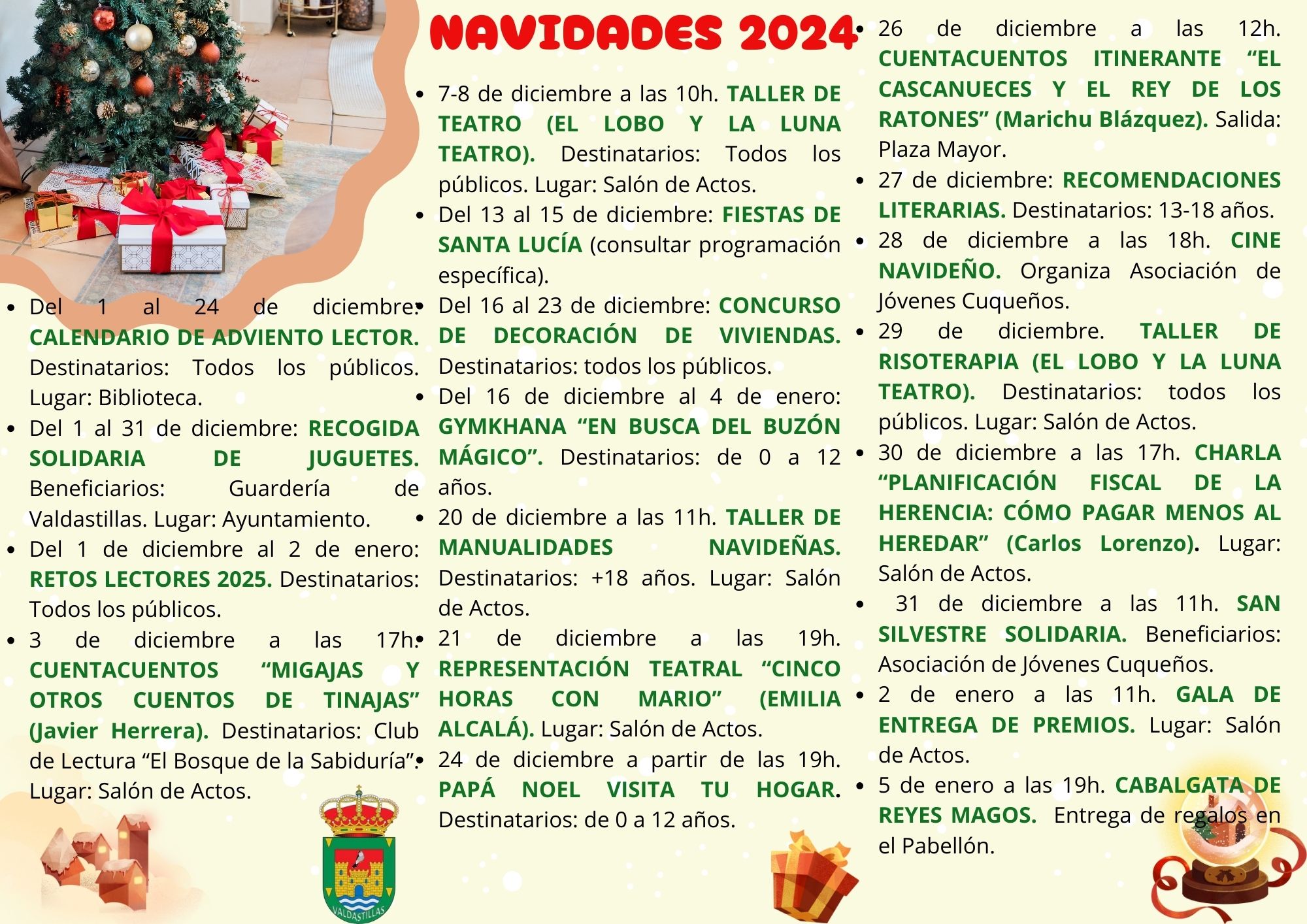 PROGRAMACIÓN NAVIDADES 2024