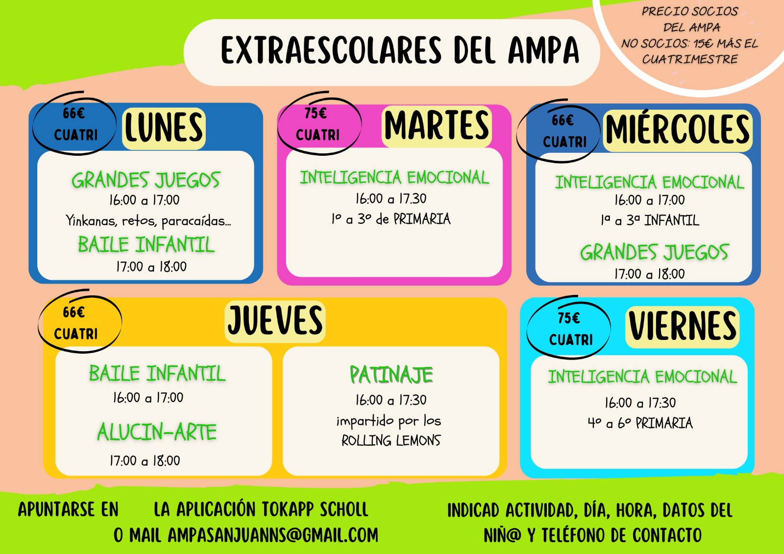 ACTIVIDADES DEL AMPA EN EL COLEGIO