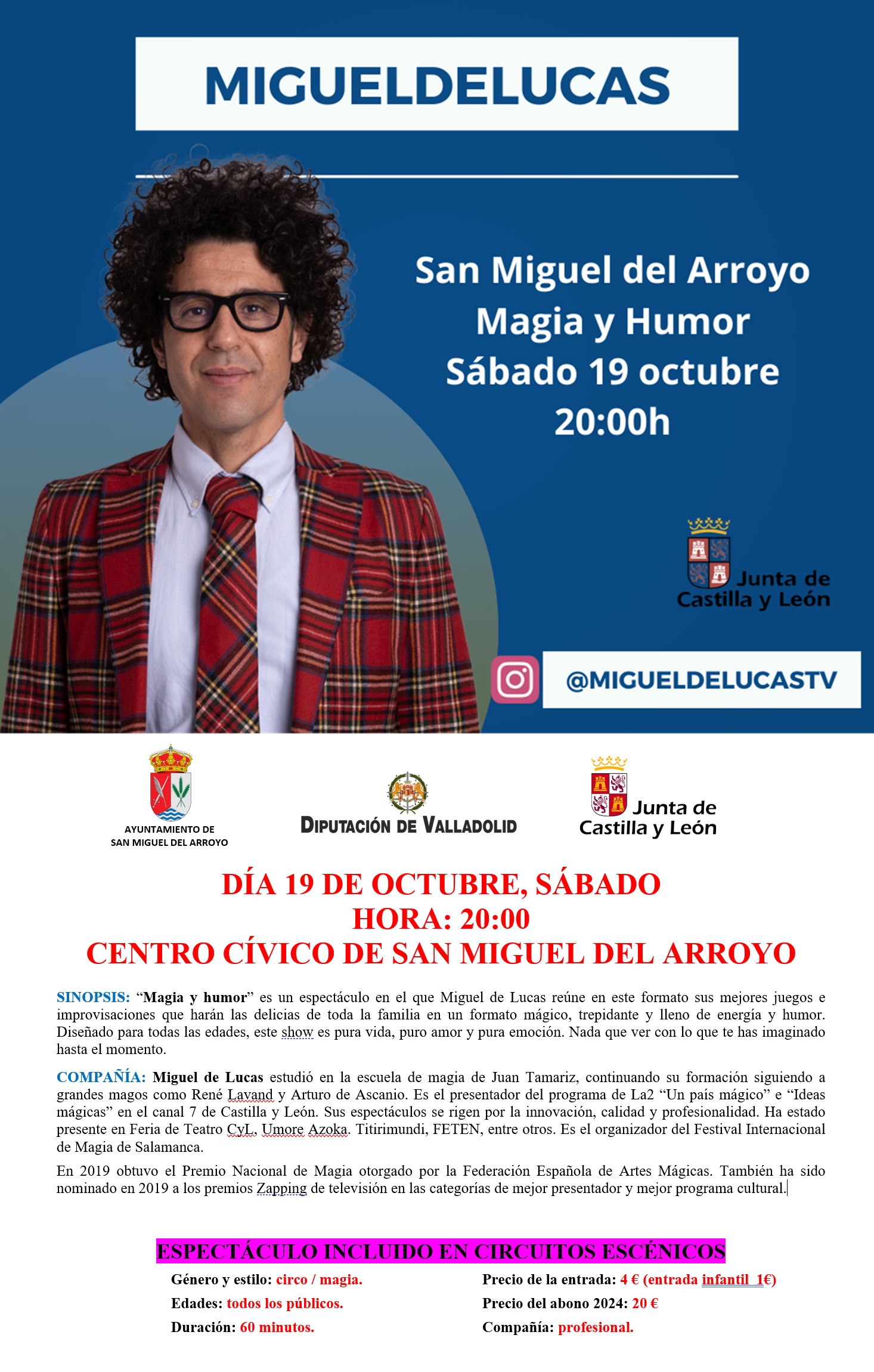Sábado 19 de octubre a las 20:00 horas en el Centro Cívico - Magia y ...