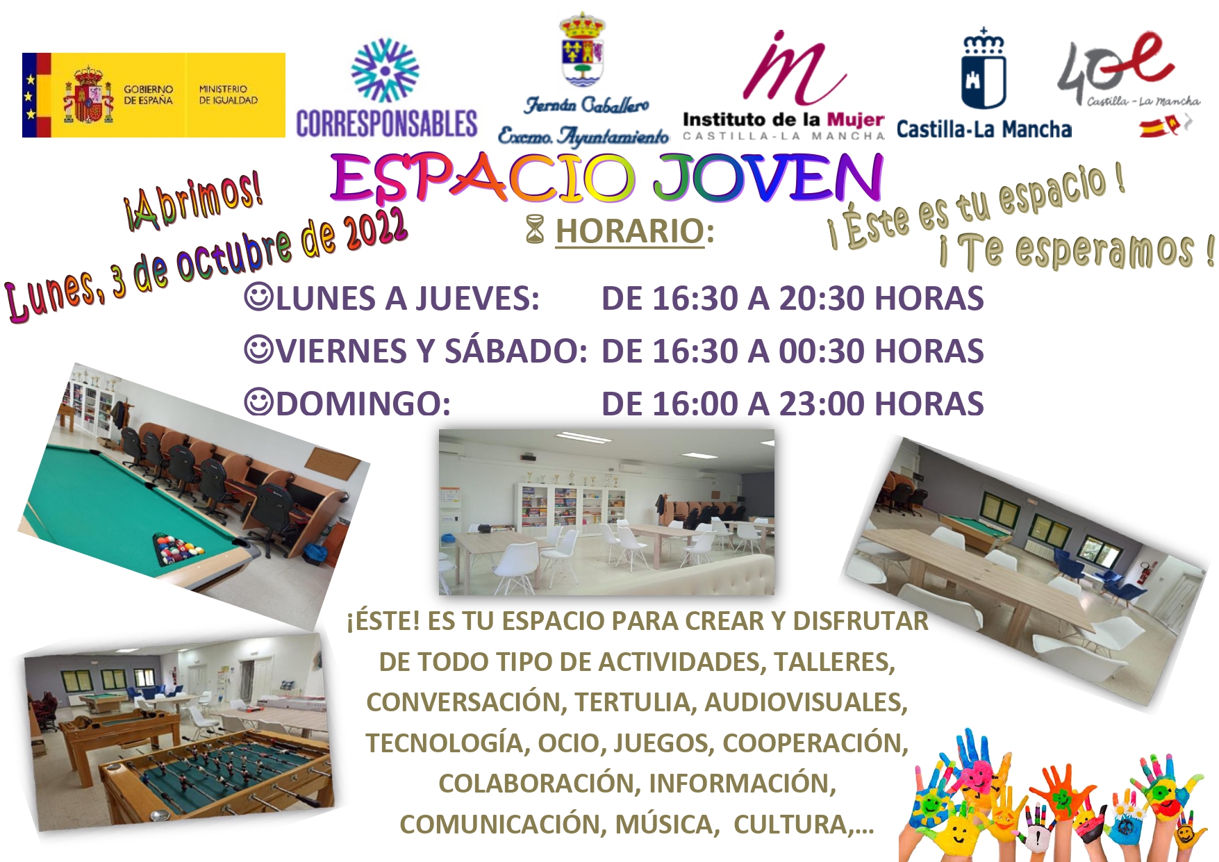 HORARIO ESPACIO JOVEN