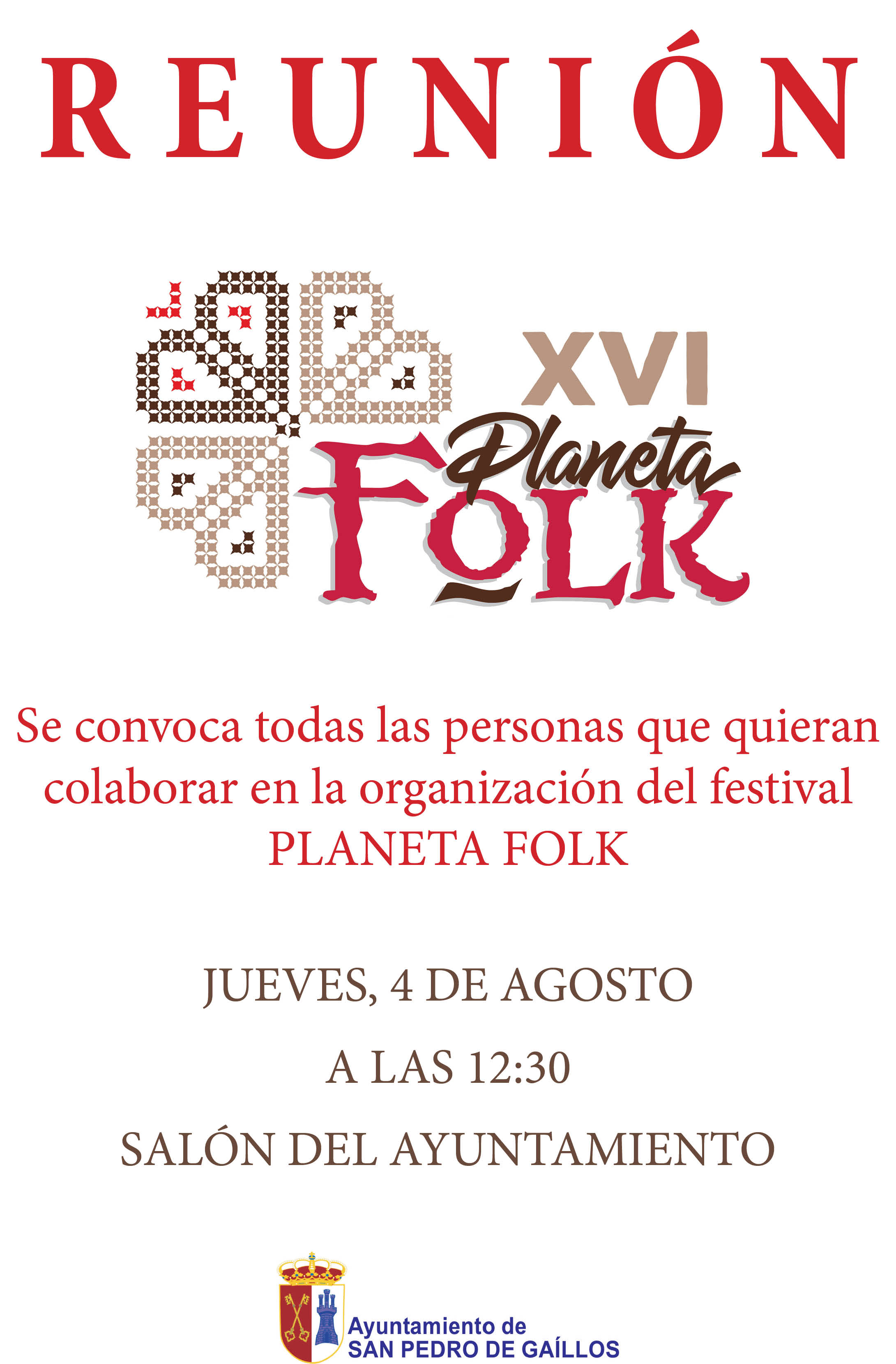 Reunión organizativa PUESTO PLANETA FOLK - jueves 4 de agosto 12:30 en ...