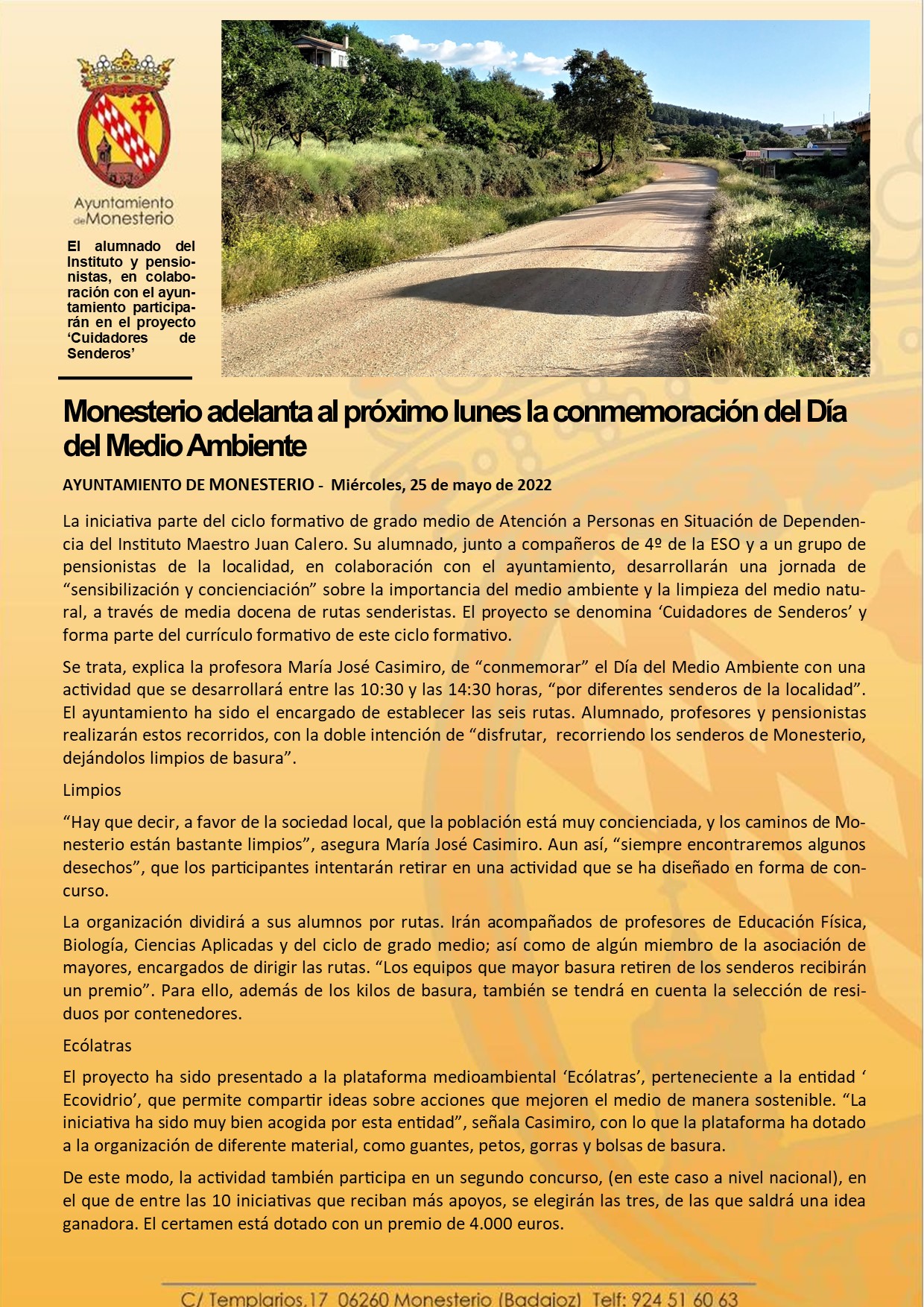 Ayuntamiento de Monesterio: Página correspondiente a la Entidad ...